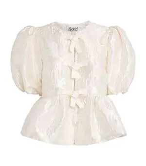 Ganni Bow Detail Blouses