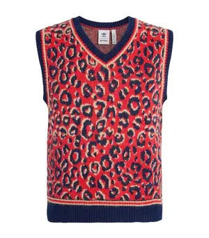 Adidas X Wales Bonner Leopard Sweater Vest