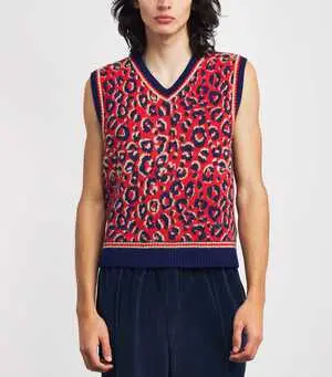 Adidas X Wales Bonner Leopard Sweater Vest