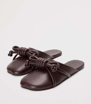 Loewe Lambskin Flamenco Knot Mules - Brown