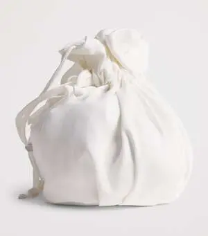 JESSIE AND JAMES Drawstring Bag With Floral Embellishments