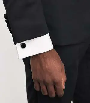 Tateossian Thompson Agate Cufflinks And Studs Set - Black