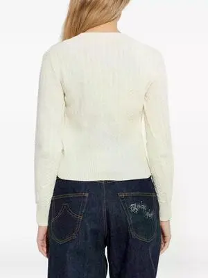 Kenzo Cable-knit Sweater With Flower Patch