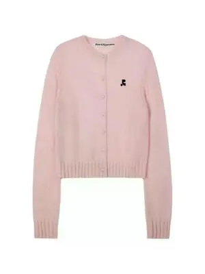 REST&RECREATION Logo-embroidered Cardigan - Pink