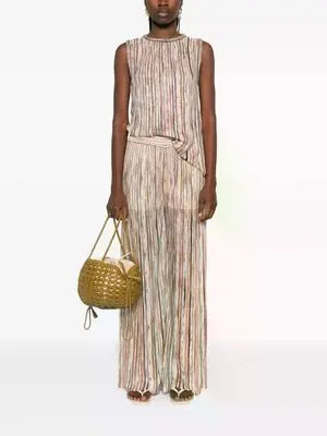 Missoni Striped Embellished Top - Neutrals