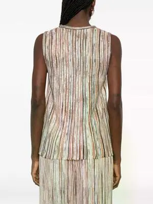 Missoni Striped Embellished Top - Neutrals