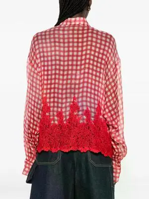 Ermanno Scervino Gingham Lace Shirt