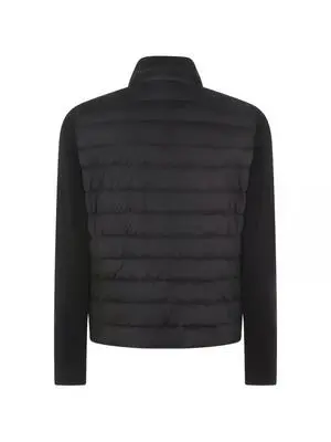MOORER Quilted Zip-up Jacket - Black