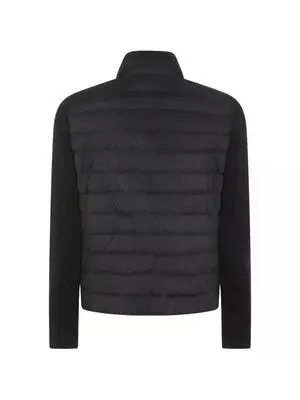MOORER Quilted Zip-up Jacket - Black