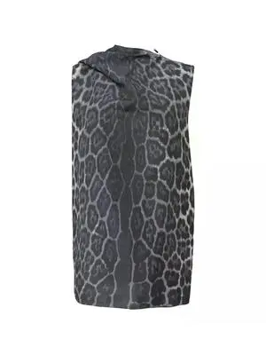 Saint Laurent Leopard-print Sleeveless Blouse