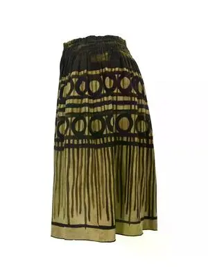 Miu Miu Geometric-print A-line Skirt