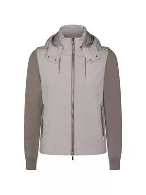 MOORER Hooded Zip Jacket - Neutrals