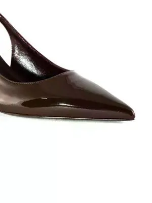 Paris Texas Lidia Point-toe Slingback Pumps - Brown