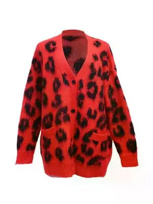 Miu Miu Leopard-print Buttoned Cardigan