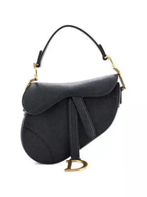 Dior Saddle Handbag Leather Mini Shoulder Bag - Black