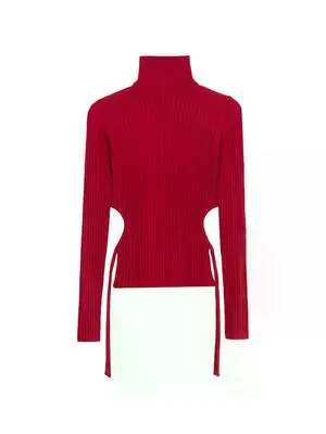 Blumarine Ribbed-knit Turtleneck Sweater