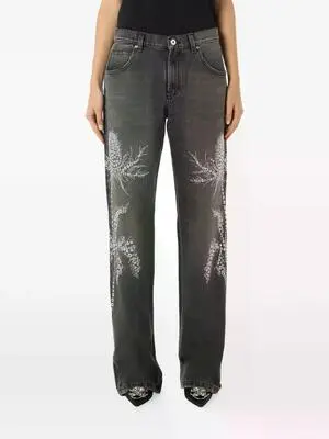 Blumarine Eyelet-embellished Jeans