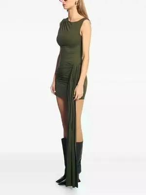 AXEL 113 Tina Draped Mini Dress - Green