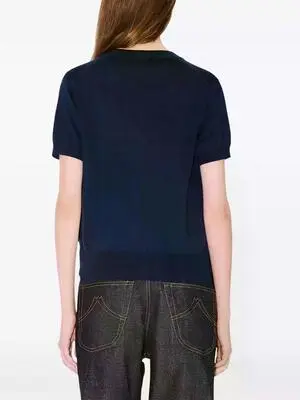 Kenzo Flower-badge Short-sleeve T-shirt - Blue