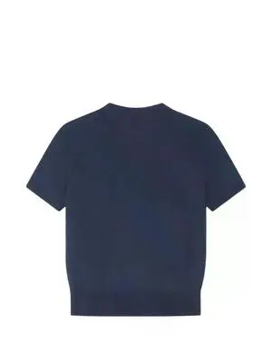 Kenzo Flower-badge Short-sleeve T-shirt - Blue