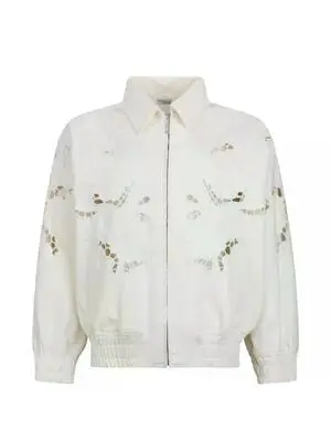 Liu Jo Openwork Embroidered Bomber Jacket
