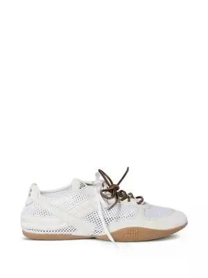 Miu Miu Laced Mesh Sneakers - White