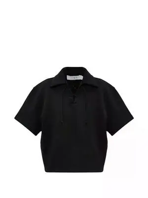 IRO PARIS Lace-up Polo Top