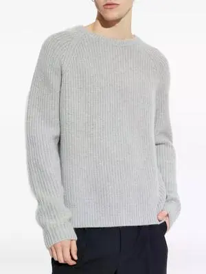 LISA YANG Raglan-sleeve Crew-neck Sweater - Grey
