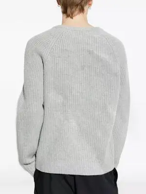 LISA YANG Raglan-sleeve Crew-neck Sweater - Grey