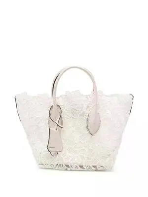 Ermanno Scervino Floral Lace Shoulder Bag - White