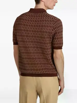 SLOWEAR Jacquard Pattern Polo Shirt