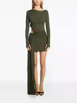 AXEL 113 Tyla Long-sleeve Mini Dress - Green