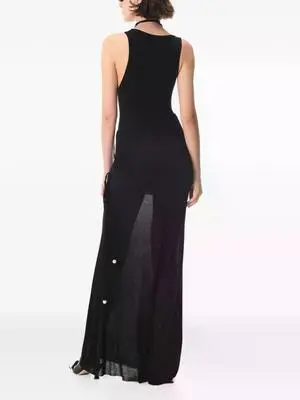 MANURI Drawstring-detail Maxi Skirt - Black
