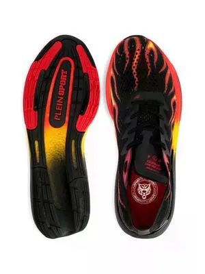 PLEIN SPORT Flame Lace-up Sneakers - Black