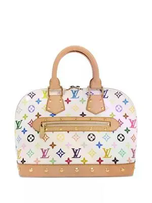 LOUIS VUITTON X Takashi Murakami 2003 Alma Monogram Tote - White