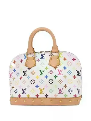 LOUIS VUITTON X Takashi Murakami 2003 Alma Monogram Tote - White