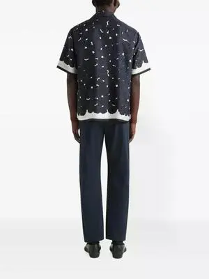 Givenchy Shirt In Silk With Flowers Print - Blue