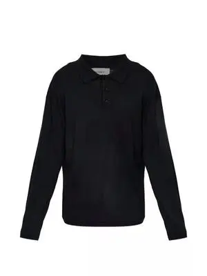 LISA YANG Buttoned Polo Shirt - Black