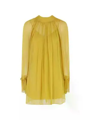 Staud Bow-neck Mini Dress
