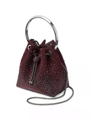 JIMMY CHOO Bon Bon Embellished Bucket Bag