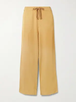SANDERLAK Satin-twill Wide-leg Pants