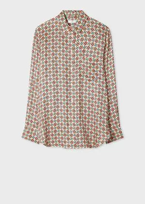 Paul Smith Geometric Printed Shirt - Orange