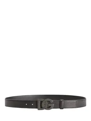 Dolce & Gabbana Belt With Logo - Black