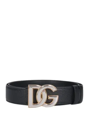 Dolce & Gabbana Belt With Logo - Black
