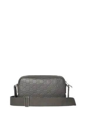 Gucci Gg Emblem Shoulder Bag - Grey