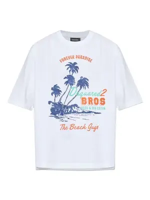 Dsquared2 Tropical Print T-shirt - White