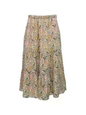 Ba&sh Julia Floral-print Midi Skirt