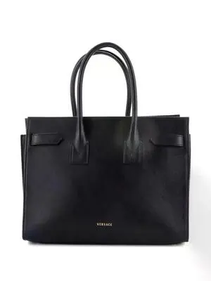 Versace Virtus Belted Leather Tote
