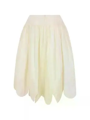 Simone Rocha Scalloped-hem Midi Skirt
