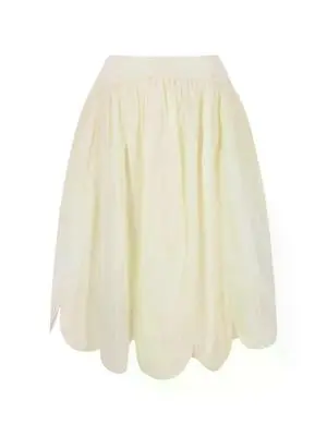 Simone Rocha Scalloped-hem Midi Skirt